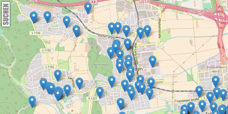 Stadt Leinfelden-Echterdingen: Stadtplan
